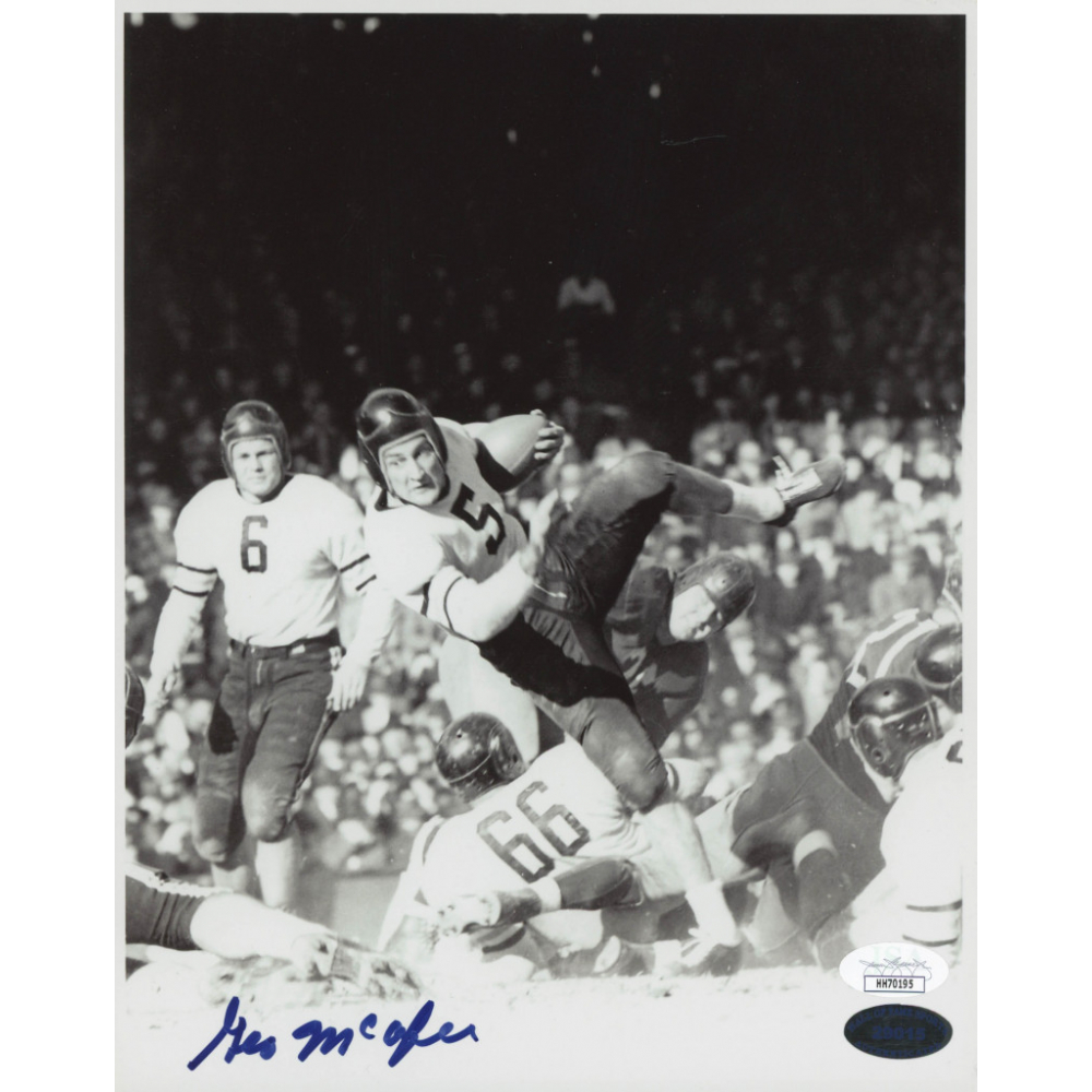George McAfee Signed Bears 8x10 Photo (JSA COA) | Pristine Auction