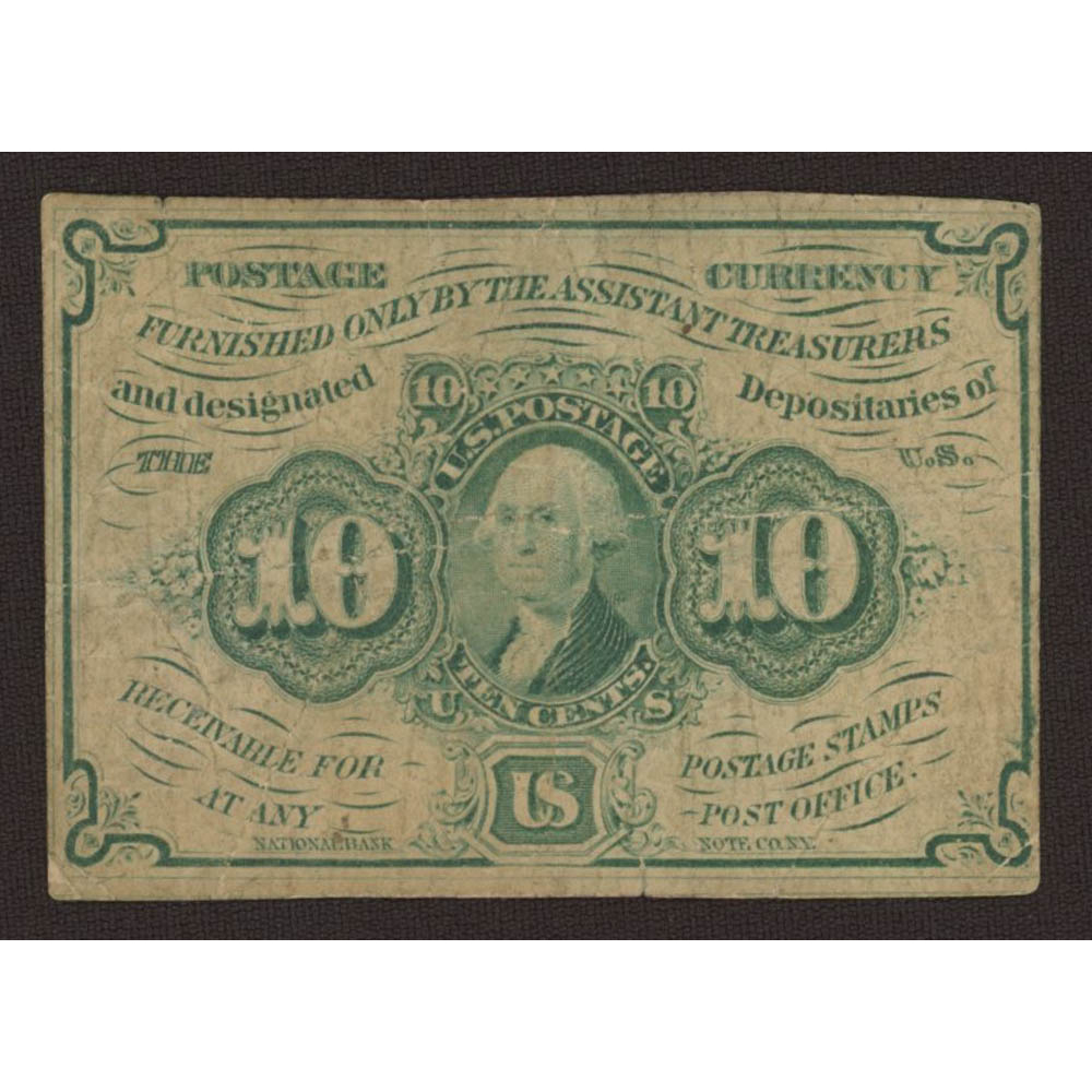 1862 United States 10¢ Ten Cents Fractional Postage Currency Bank Note ...
