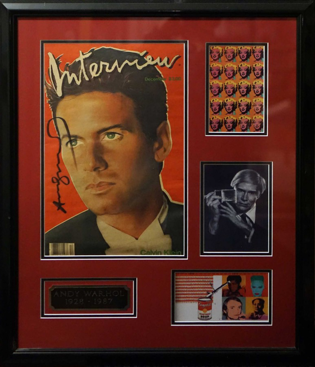 Andy Warhol Signed 23x28 Custom Framed Magazine Display (JSA LOA ...