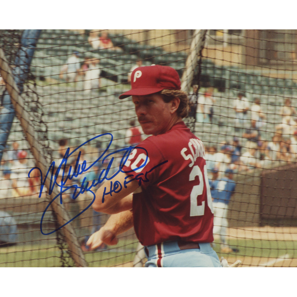 Mike Schmidt Signed Phillies 8x10 Photo Inscribed "HOF 95" (JSA ALOA ...