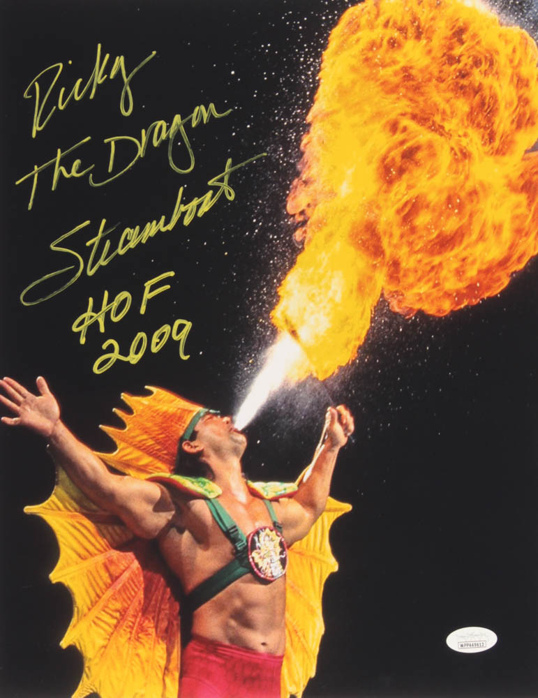 Ricky "The Dragon" Steamboat Signed 11x14 Photo Inscribed "HOF 2009 ...