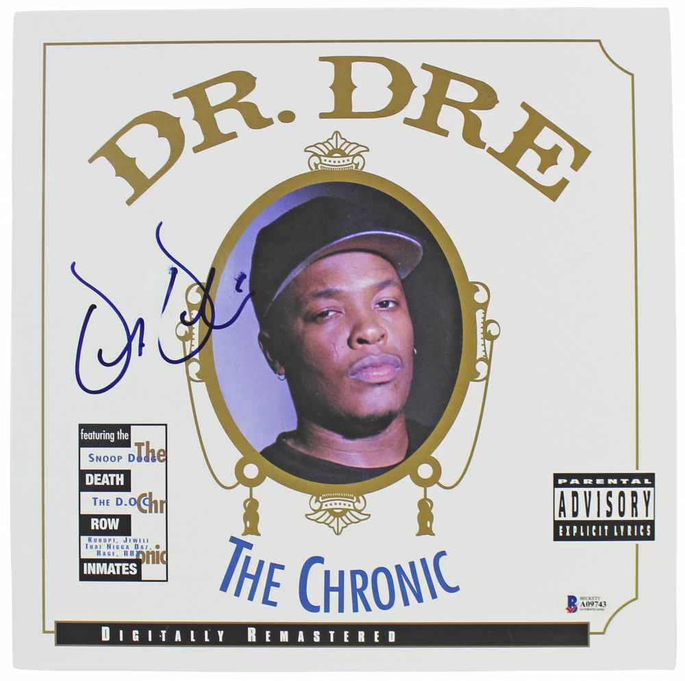 Dr. Dre Signed "The Chronic" Vinyl Record Album Cover (Beckett LOA ...