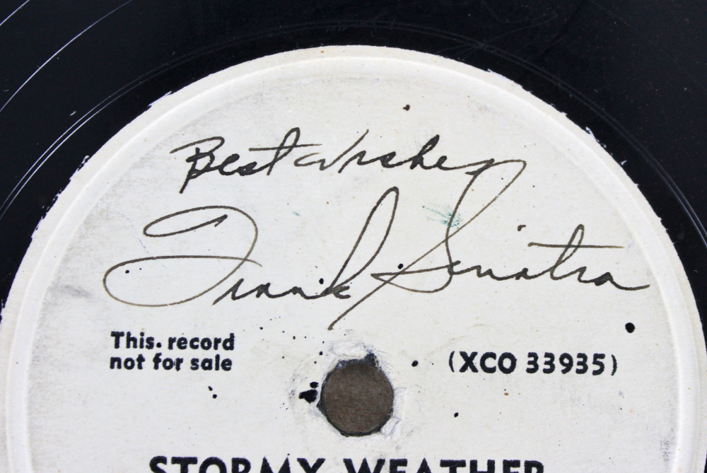 Frank Sinatra Signed "Stormy Weather" Vinyl Record Inscribed "Best ...