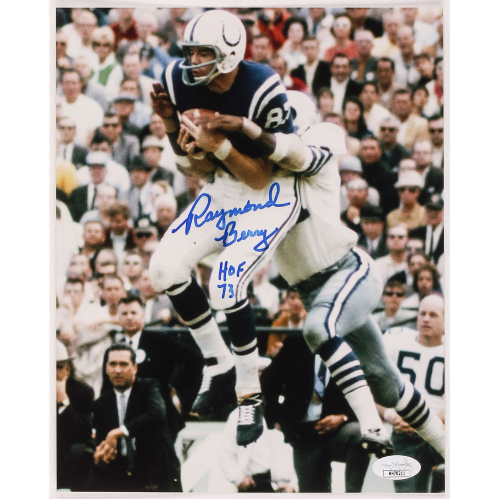 Raymond Berry Signed Colts 8x10 Photo Inscribed "HOF 73" (JSA COA ...