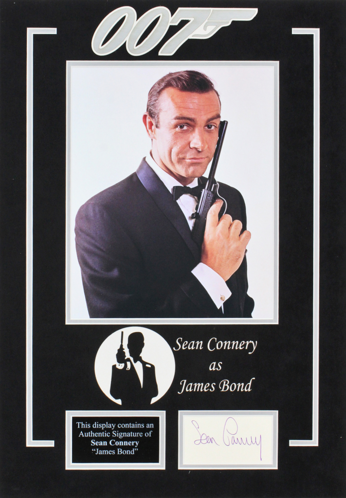 Sean Connery Signed "007" 14x20 Custom Matted Cut Display (JSA LOA ...