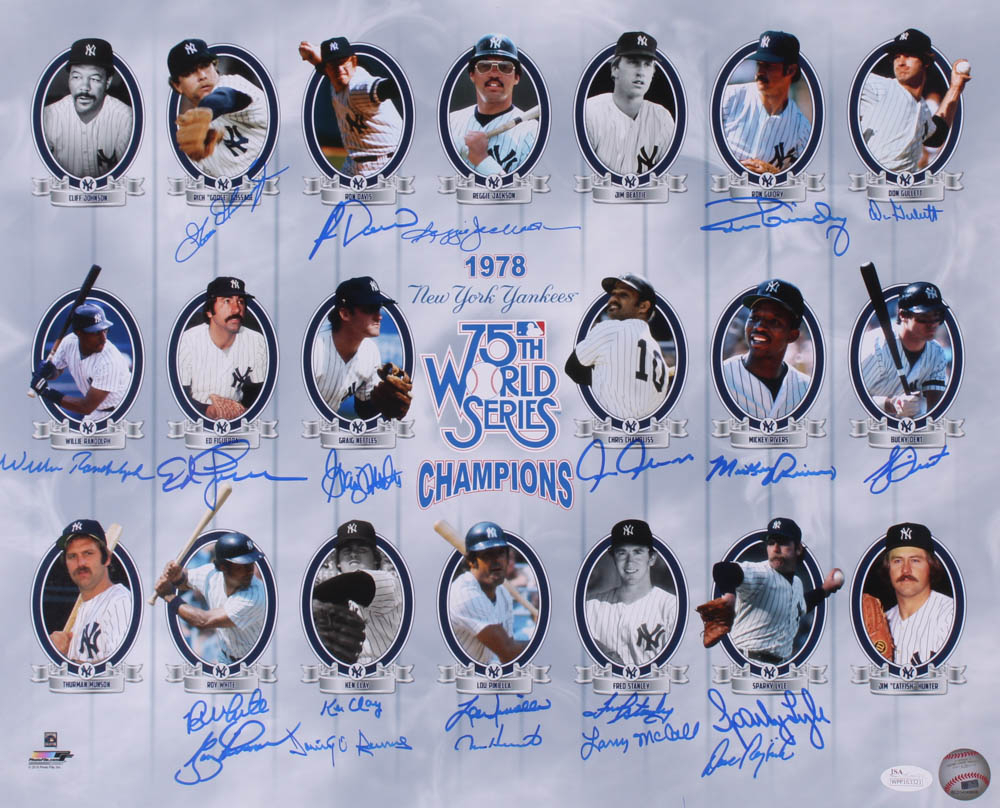 1978 Yankees 16x20 Photo Signed by (21) with Reggie Jackson, Goose ...