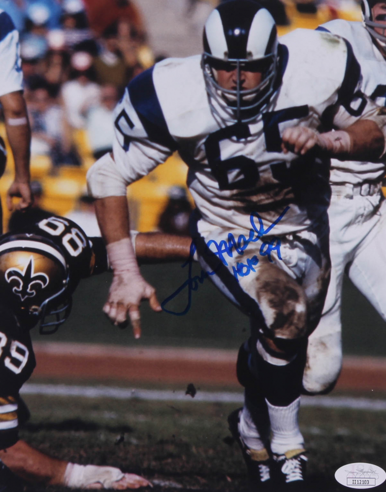 Tom Mack Signed Rams 8x10 Photo Inscribed "HOF 99" (JSA COA) | Pristine ...