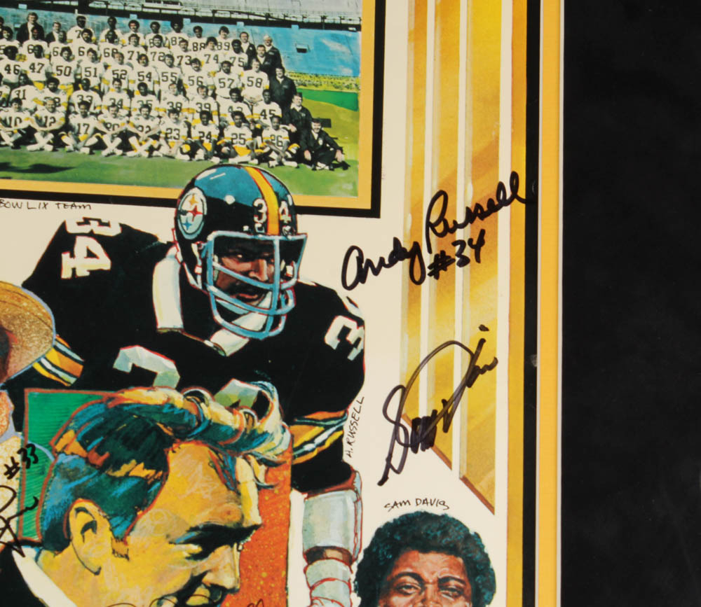 Steelers 50 Seasons 34x46 Custom Framed Print Display Signed by (20 ...