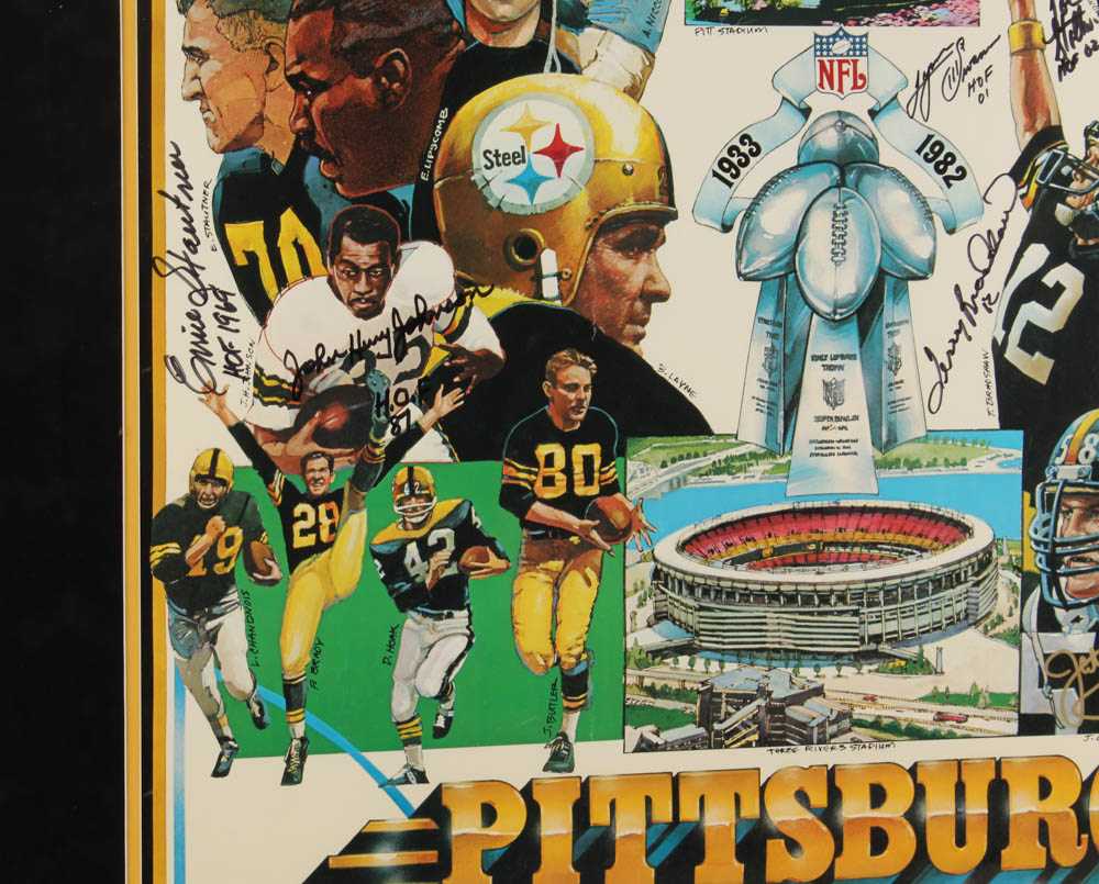 Steelers 50 Seasons 34x46 Custom Framed Print Display Signed by (20 ...