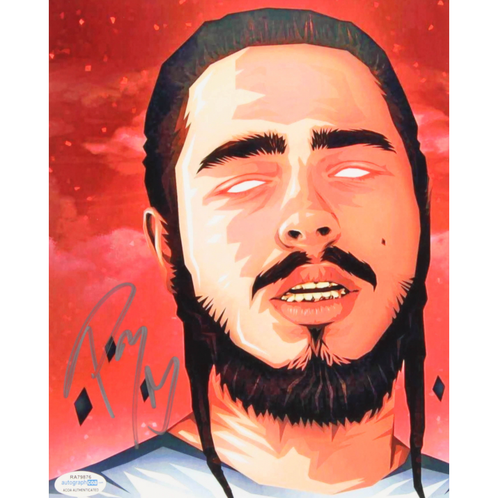 Post Malone Signed 8x10 Photo (AutographCOA COA) | Pristine Auction