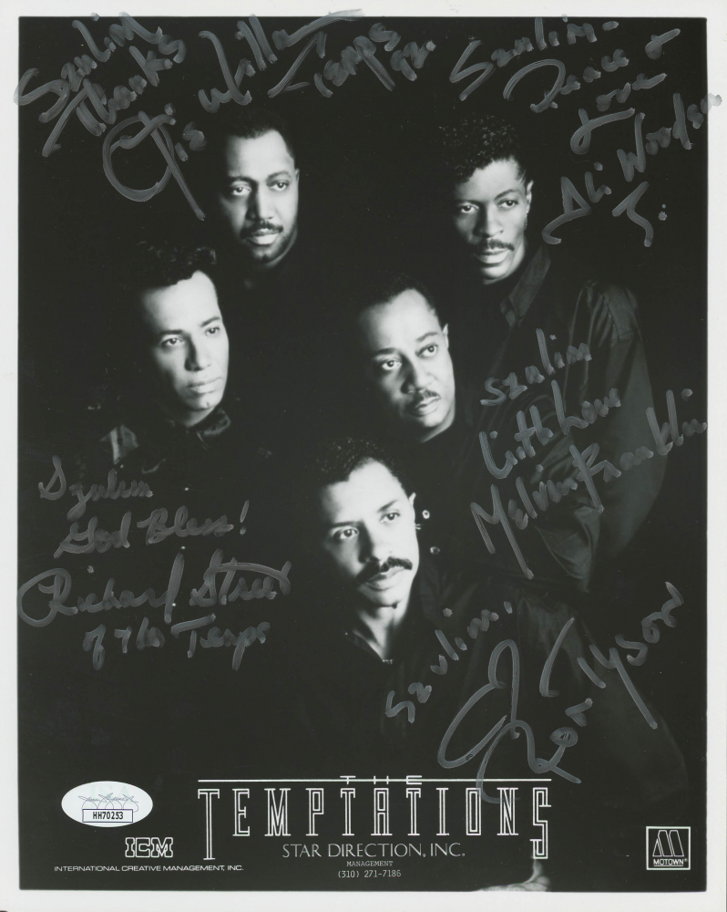 The Temptations 8x10 Photo Signed By (5) with Otis Williams, Ron Tyson ...