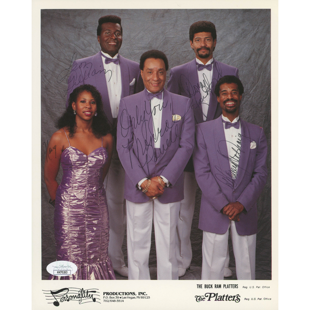 "The Platters" 8x10 Photo Signed by (5) with Nancy Nelson, Monroe ...
