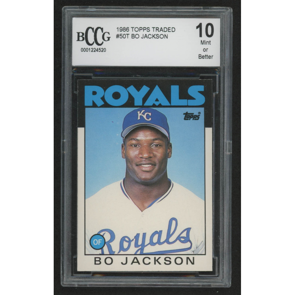 Bo Jackson 1986 Topps Traded #50T RC (BCCG 10) | Pristine Auction