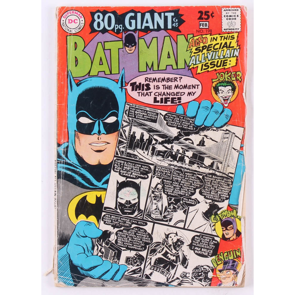 1968 "Batman" Issue #198 DC Comic Book | Pristine Auction