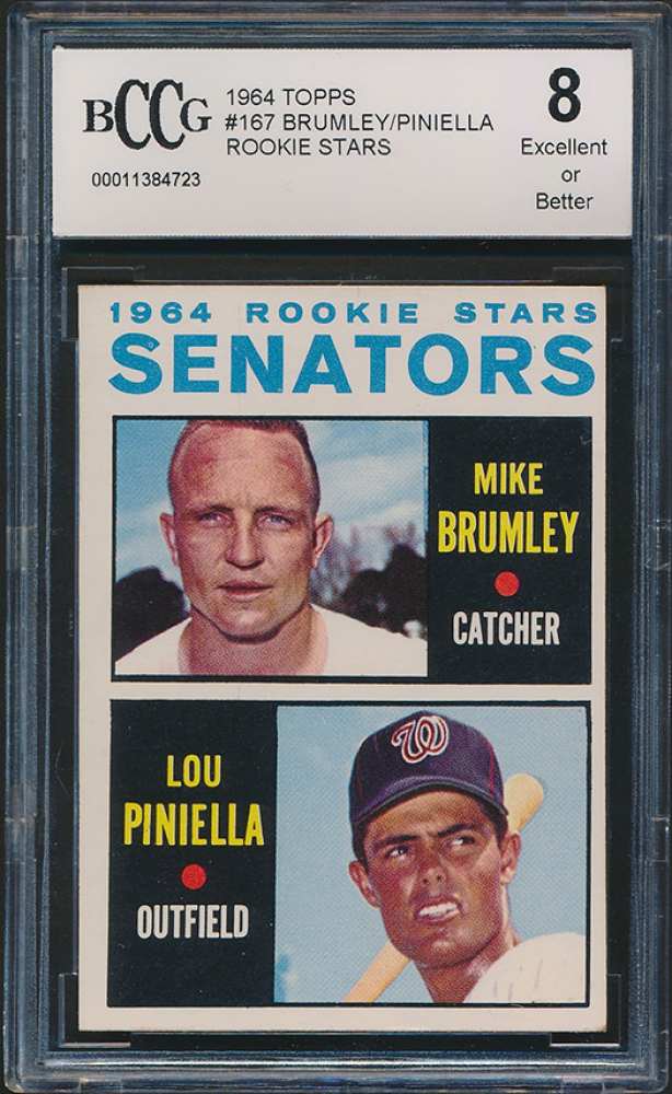 1964 Topps #167 Rookie Stars / Mike Brumley RC / Lou Piniella RC (BCCG ...