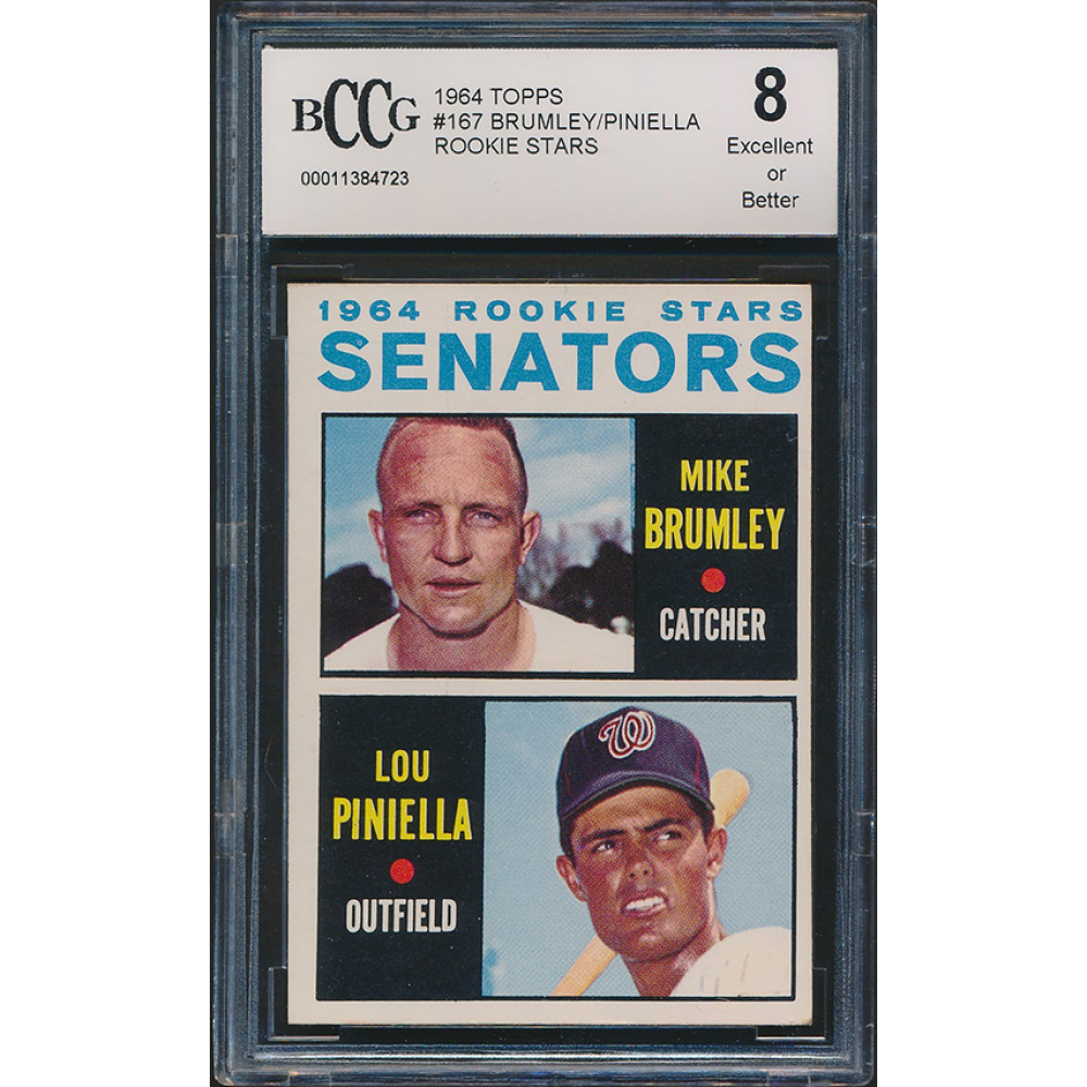 1964 Topps #167 Rookie Stars / Mike Brumley RC / Lou Piniella RC (BCCG ...