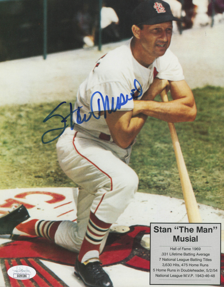 Stan Musial Signed Cardinals 8x10 Print (JSA COA) | Pristine Auction