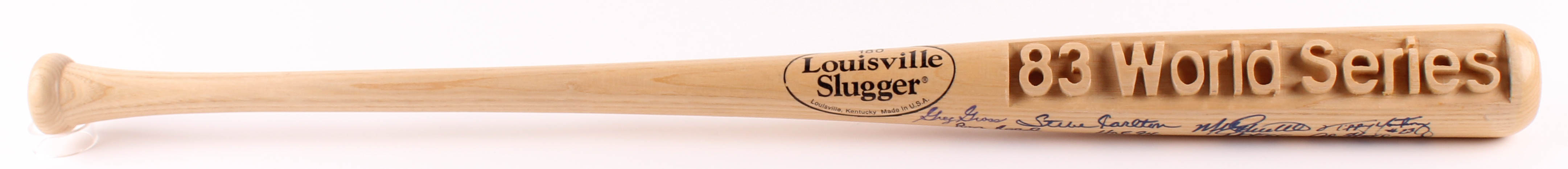 1983 World Series Custom Engraved Baseball Bat Signed by (7) with Mike ...