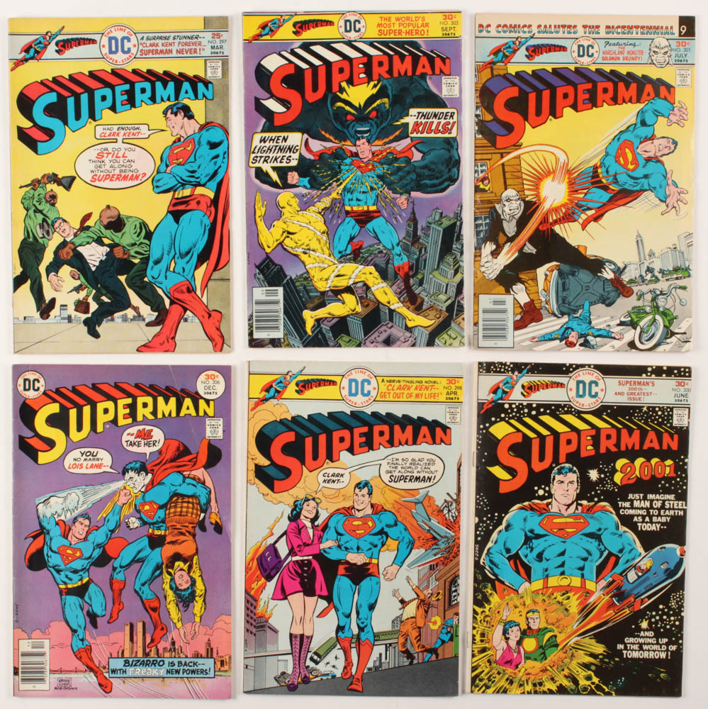 Lot of (6) 1970 "Superman" Vol.38 DC Comic Books | Pristine Auction