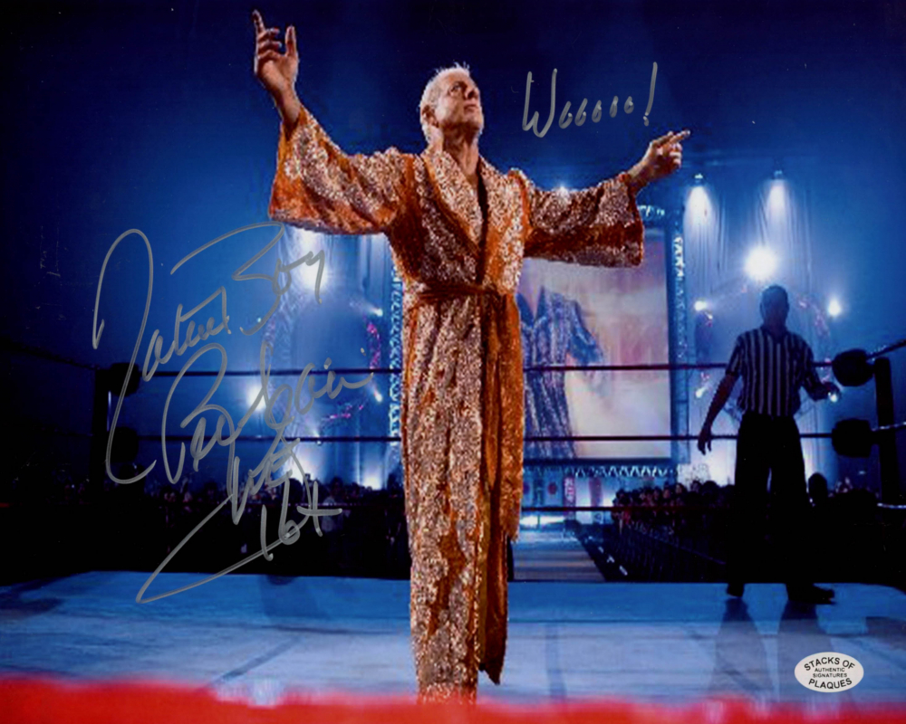 Ric Flair Signed 8x10 Photo Inscribed "Woooo", "Nature Boy", & "16x ...