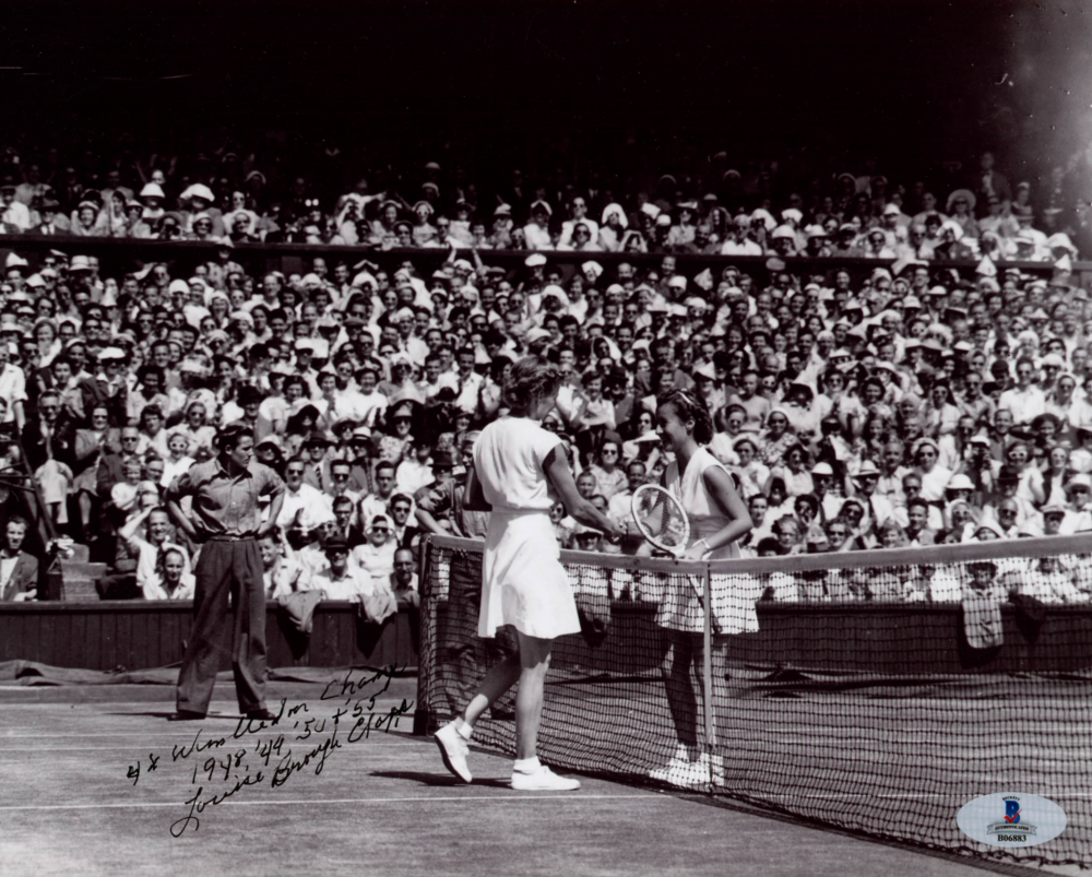 Louise Brough Clapp Signed 8x10 Photo Inscribed "4x Wimbledon Champ ...