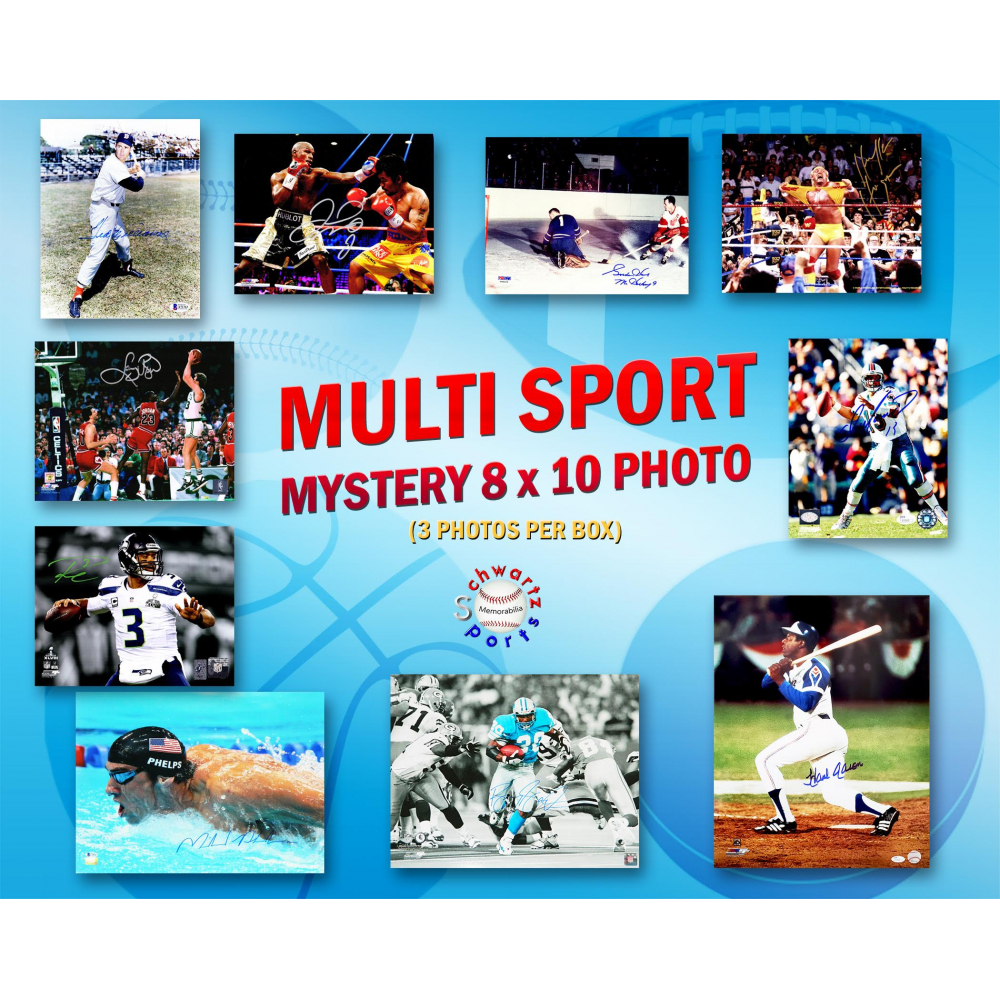 Schwartz Sports Multi Sports Signed Triple 8x10 Photo Collection ...