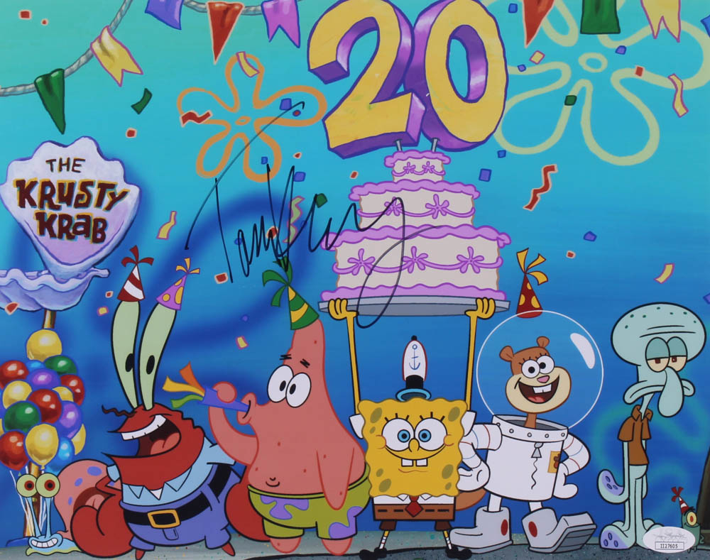 Tom Kenny Signed Spongebob Squarepants 11x14 Photo Jsa Coa