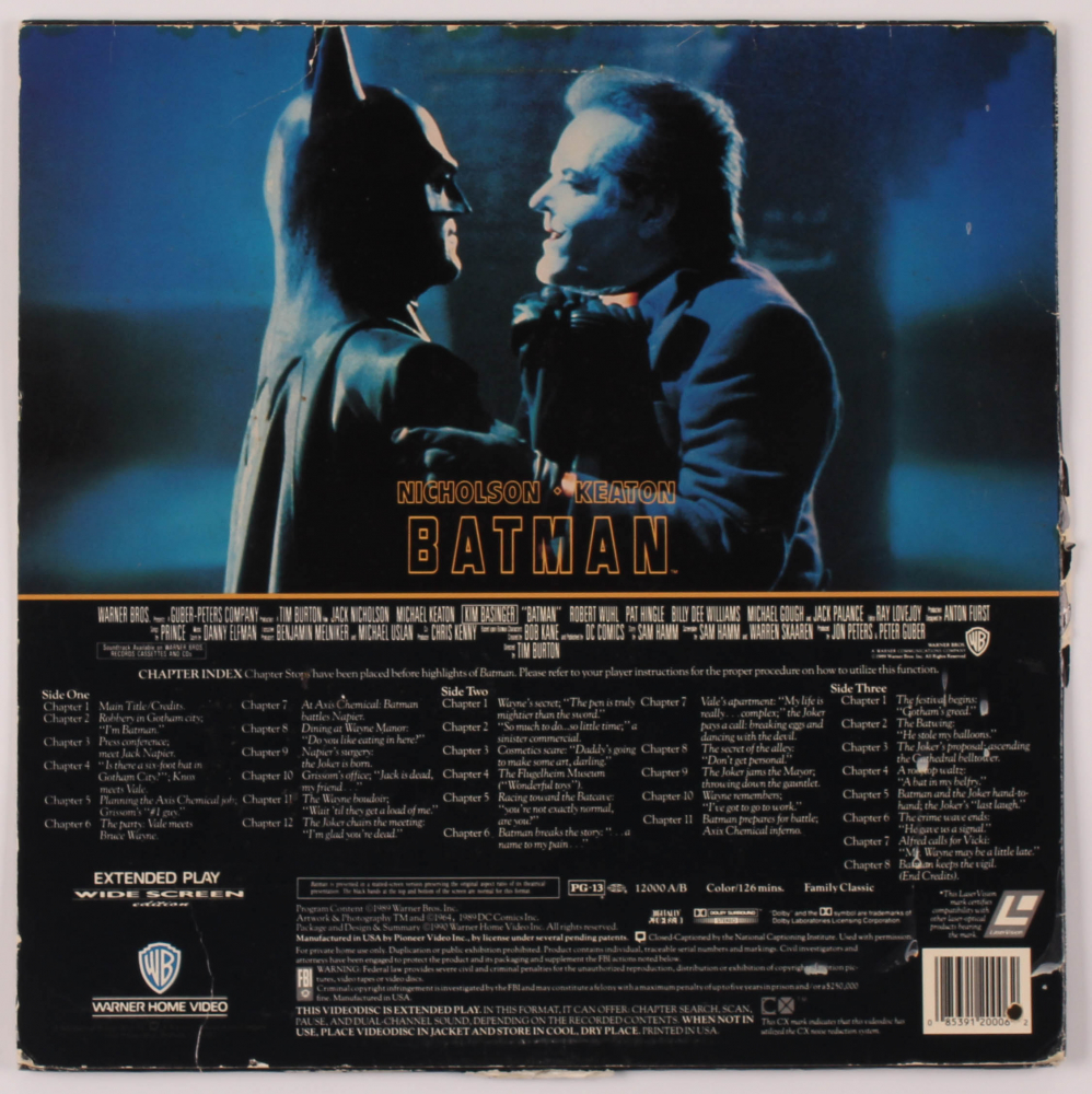 Danny Elfman Signed "Batman Soundtrack" Vinyl Record Album Cover (PSA ...