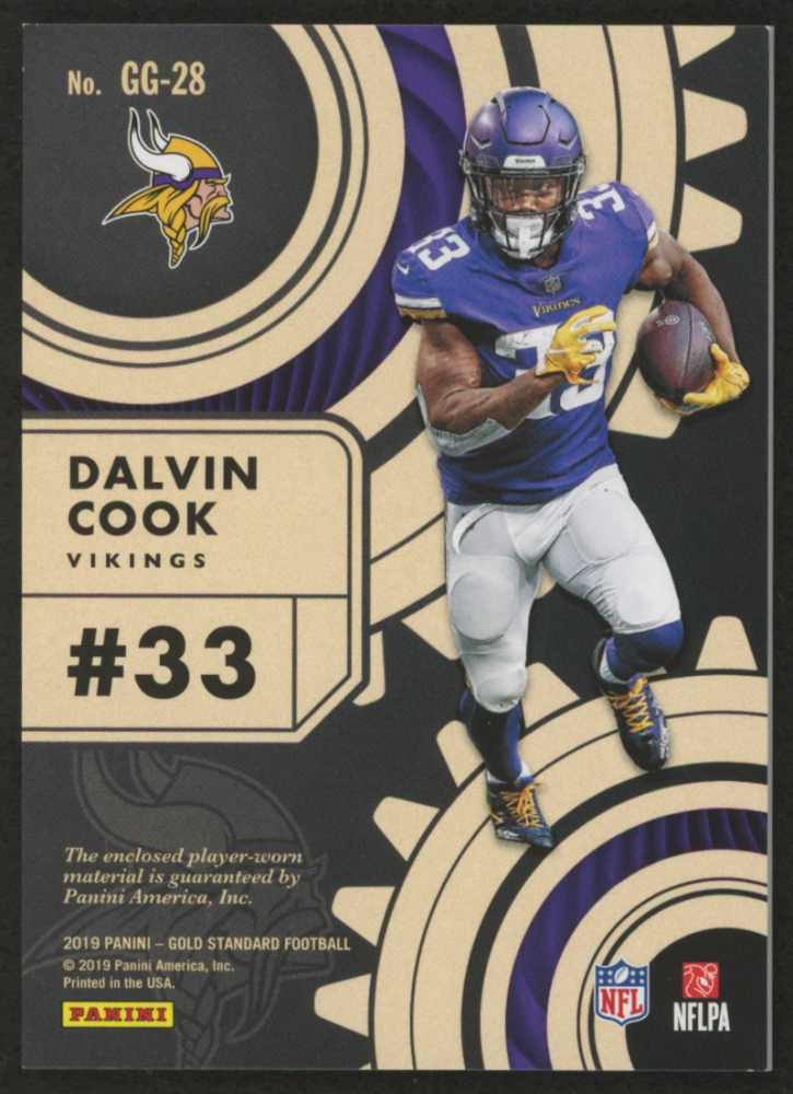 Dalvin Cook 2019 Panini Gold Standard Gold Gear Prime #28 | Pristine ...