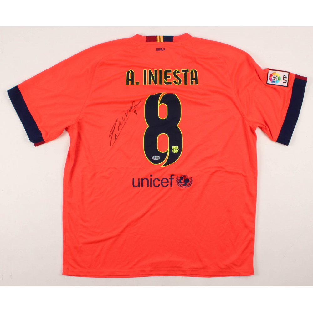 Andres Iniesta Signed Barcelona Jersey (Beckett COA) | Pristine Auction