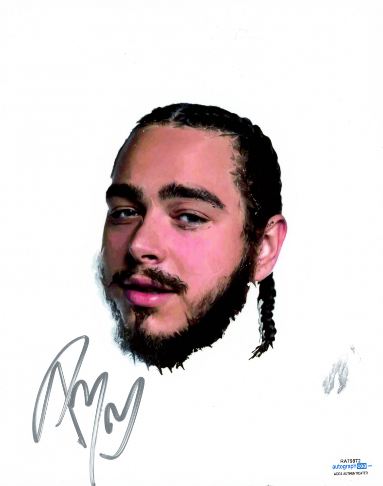 Post Malone Signed 8x10 Photo (AutographCOA COA) | Pristine Auction