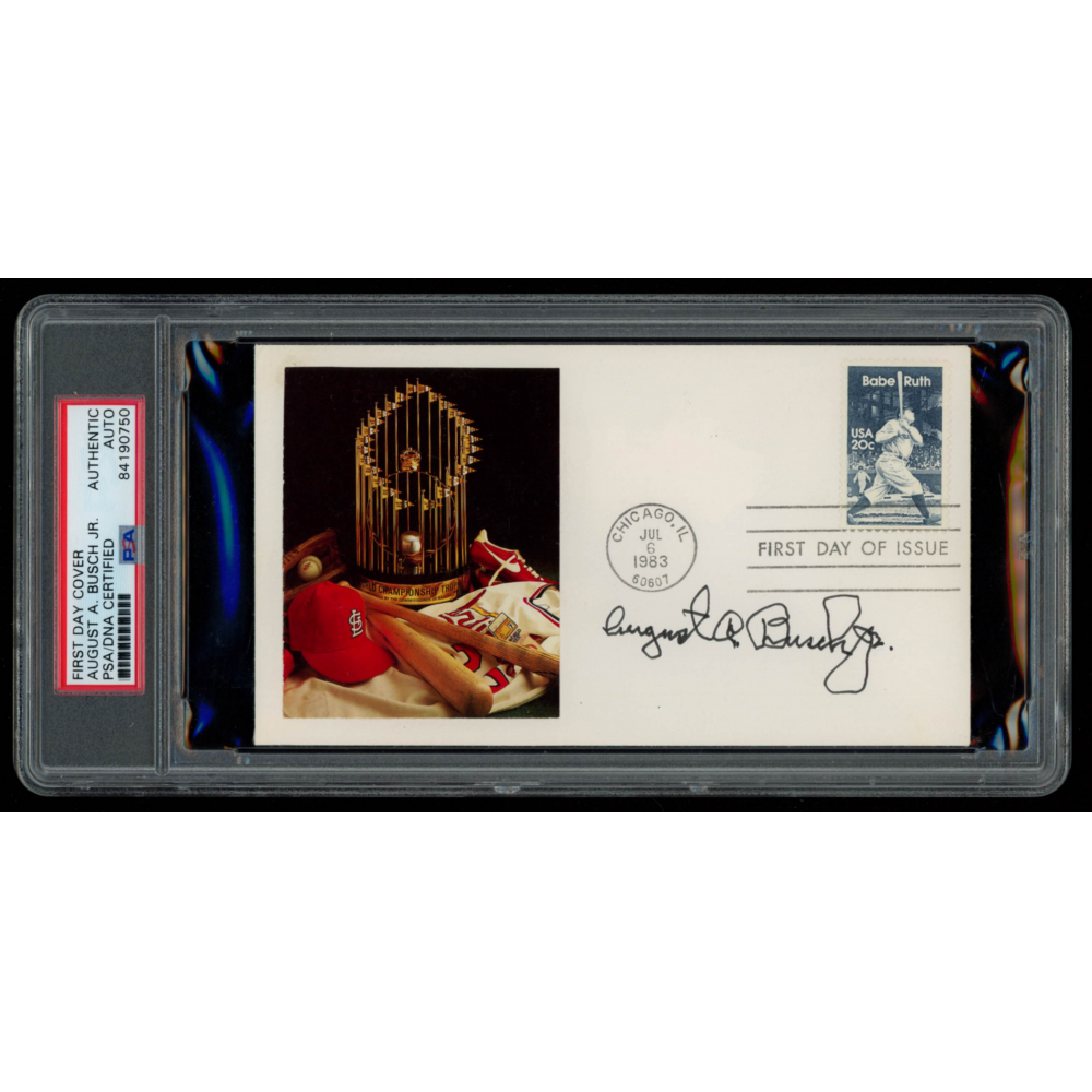 August Anheuser "Gussie" Busch Jr. Signed 1983 FDC Envelope (PSA ...