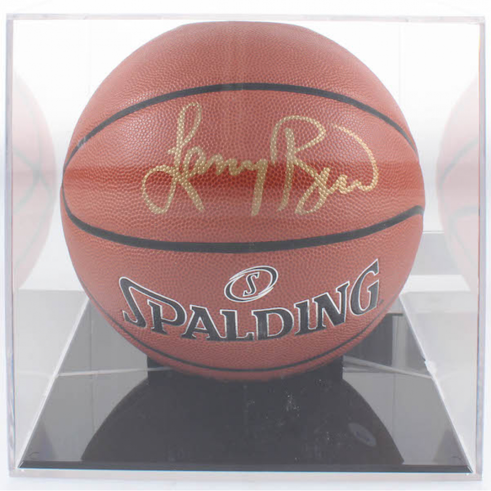 Larry Bird Signed NBA Basketball with Display Case (PSA COA & Bird ...