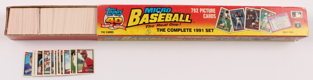 1991 Topps Micro Complete Set of (792) Baseball Cards with #1 Nolan ...
