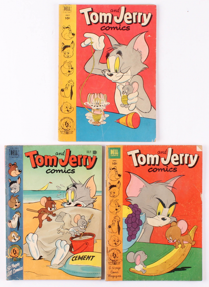 Lot of (3) Tom & Jerry Comic Books with 1952 #96, 1953 #105, & 1951 #84 ...