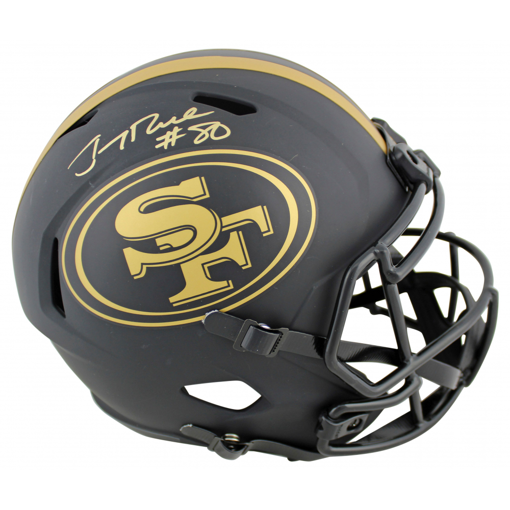 Jerry Rice Signed 49ers Full-Size Eclipse Alternate Speed Helmet ...