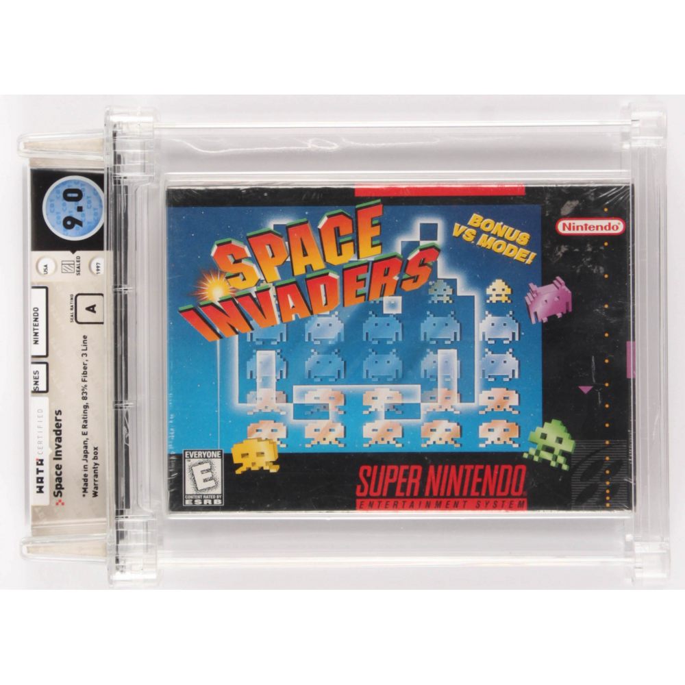 1997 "Space Invaders" Super Nintendo Video Game (Wata Certified 9.0 ...