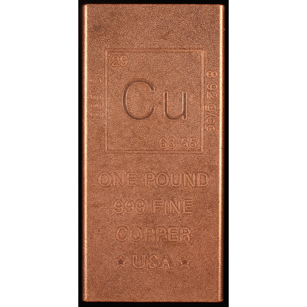 One Pound .999 Fine Copper "Periodic Table" Bullion Bar | Pristine Auction