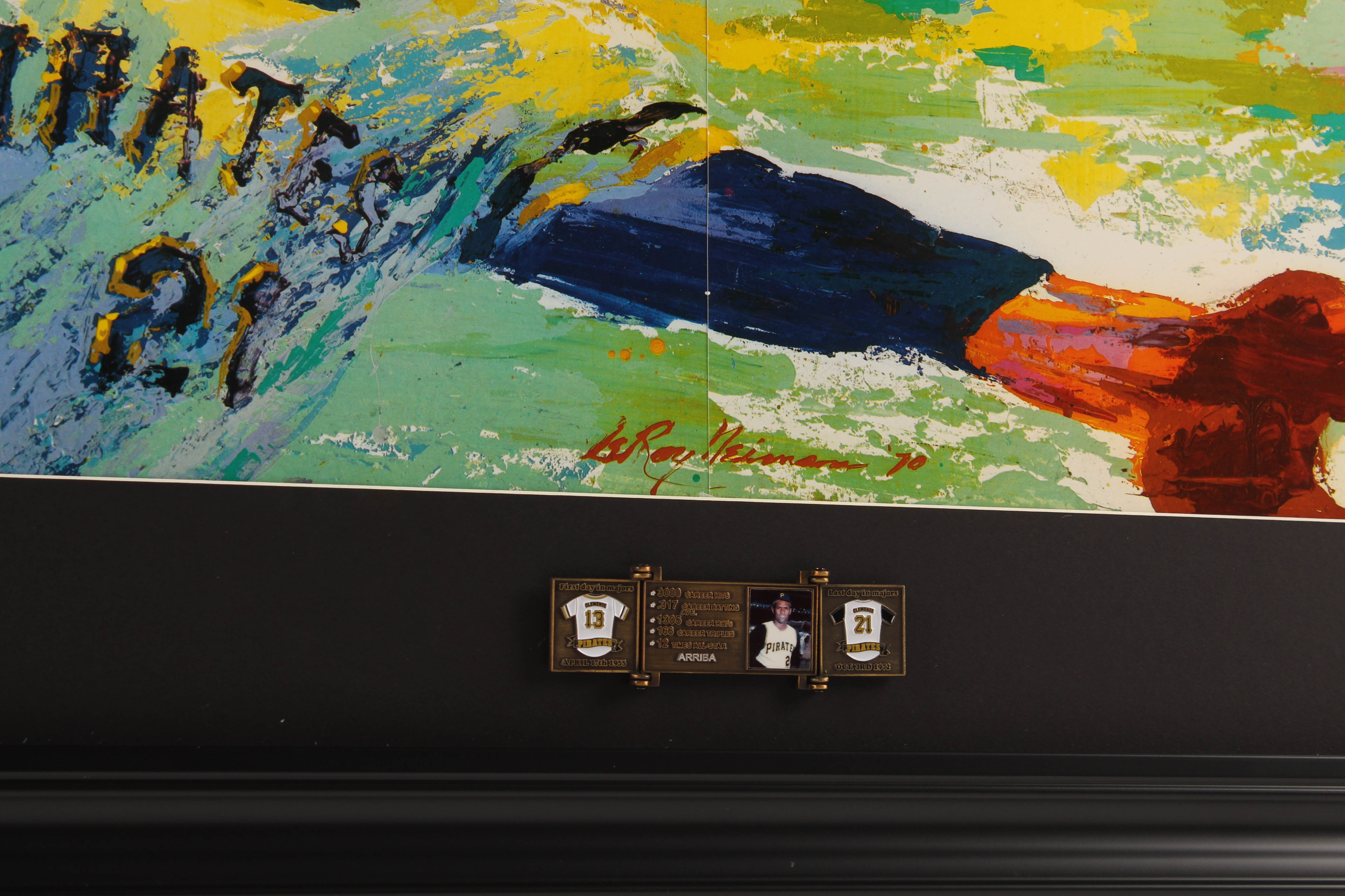 LeRoy Neiman "Clemente Hall of Fame" 15.5x20 Custom Framed Print ...