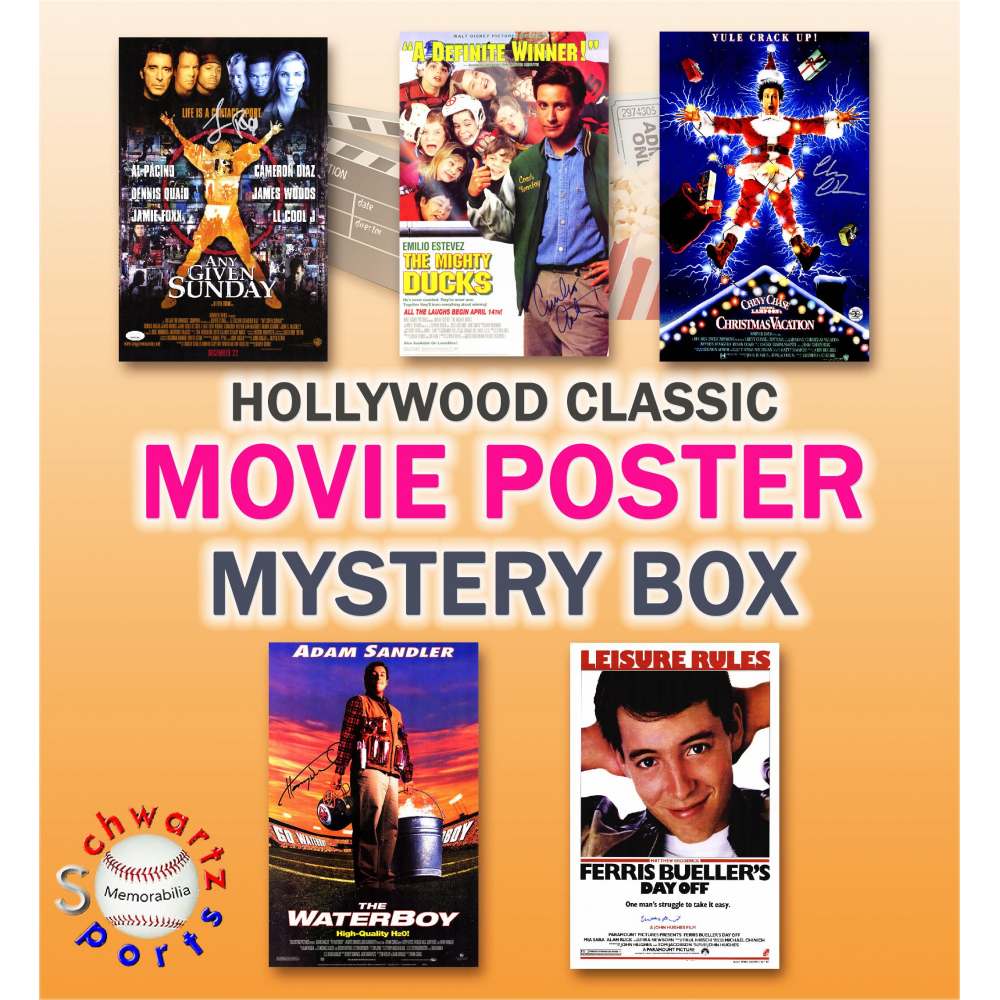 Schwartz Sports Hollywood Movies Signed 11x17 Movie Poster Mystery Box ...