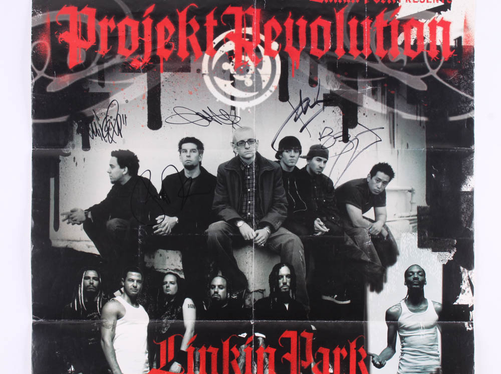 Linkin Park "Projekt Revolution" 22x34 Poster Signed By (5) with Mike ...