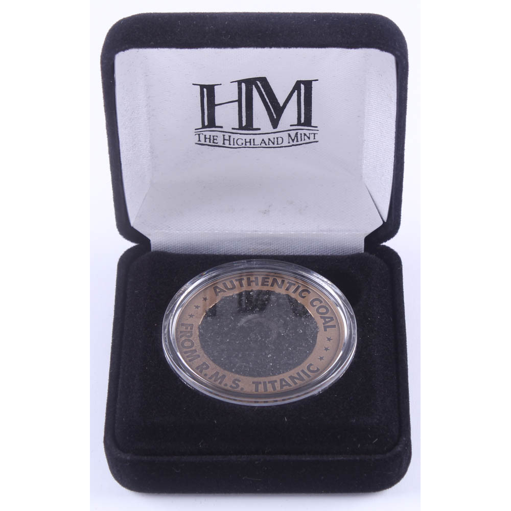 RMS Titanic 100th Anniversary LE Commemorative Coin with Authentic Coal ...