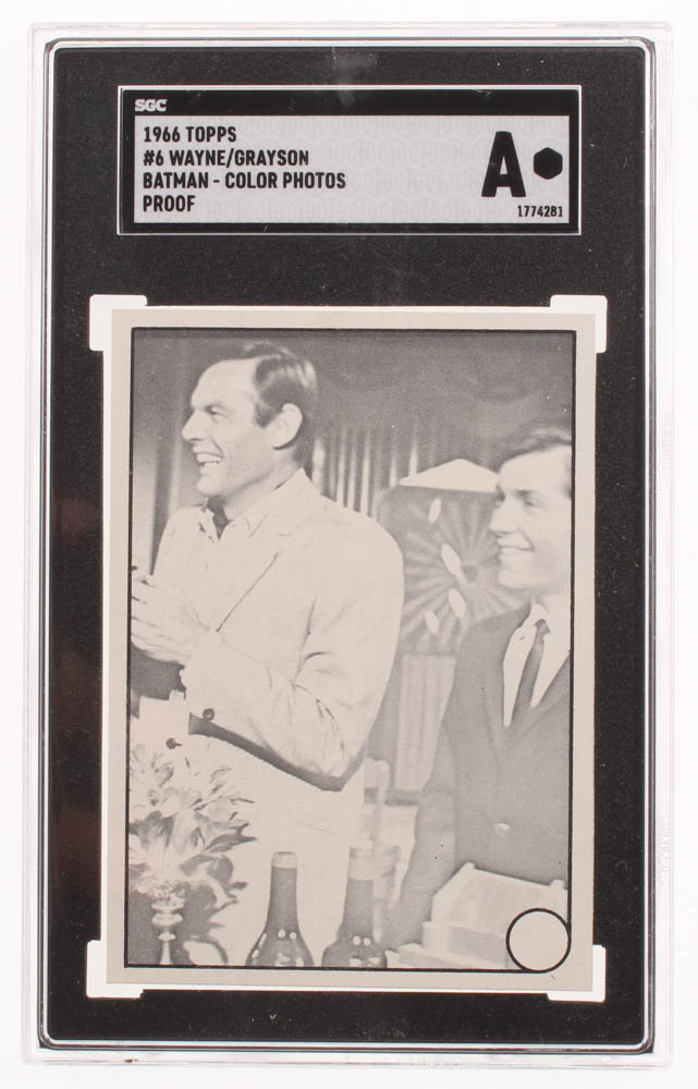 1966 Topps Batman Color #6 Bruce Wayne / Dick Grayson Photo Proof (SGC ...