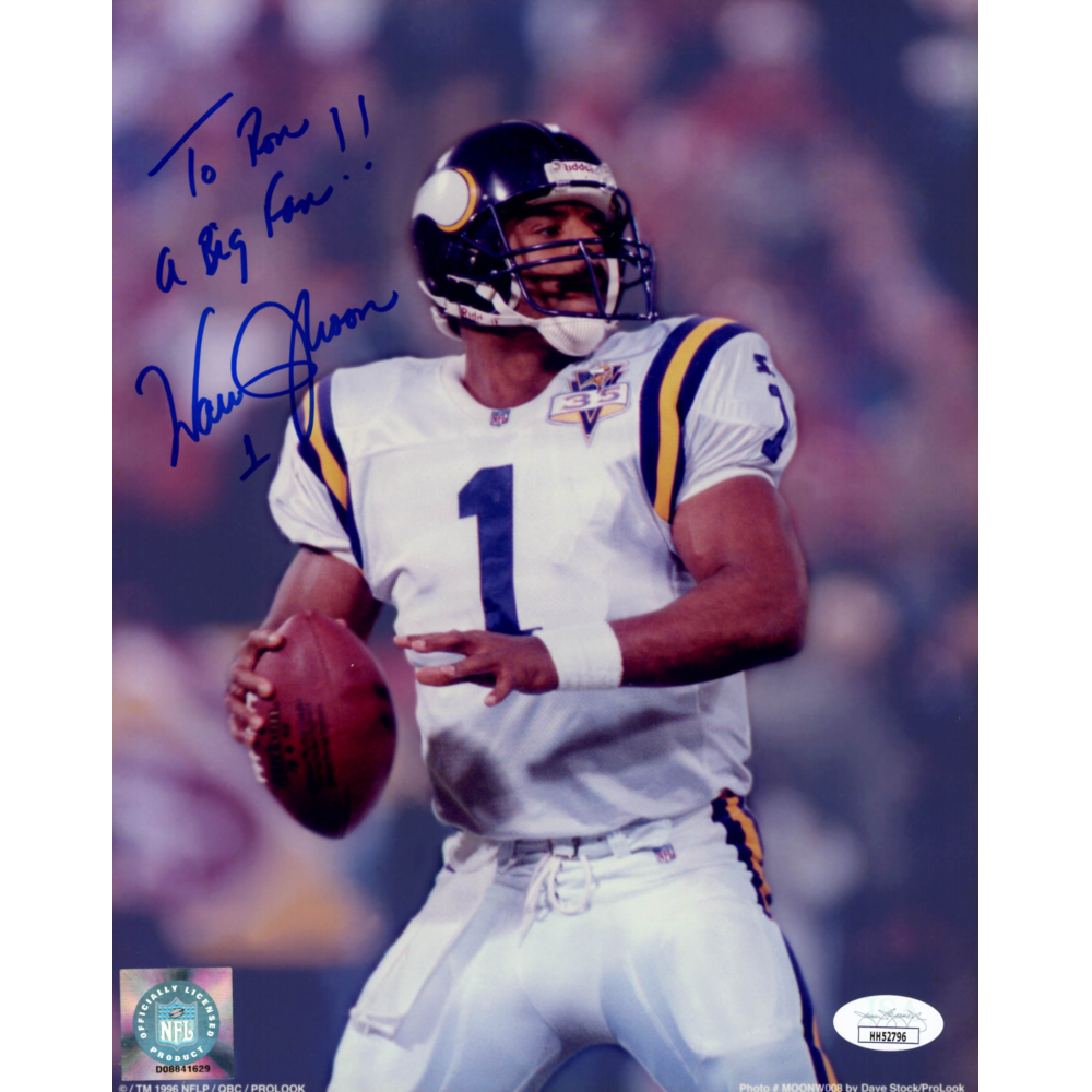 Warren Moon Signed Vikings 8x10 Photo Inscribed "A Big Fan!!" (JSA COA ...