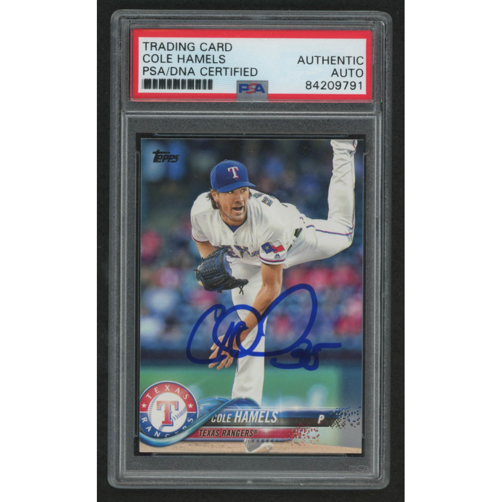 Cole Hamels Signed 2018 Topps #371 (PSA Encapsulated) | Pristine Auction