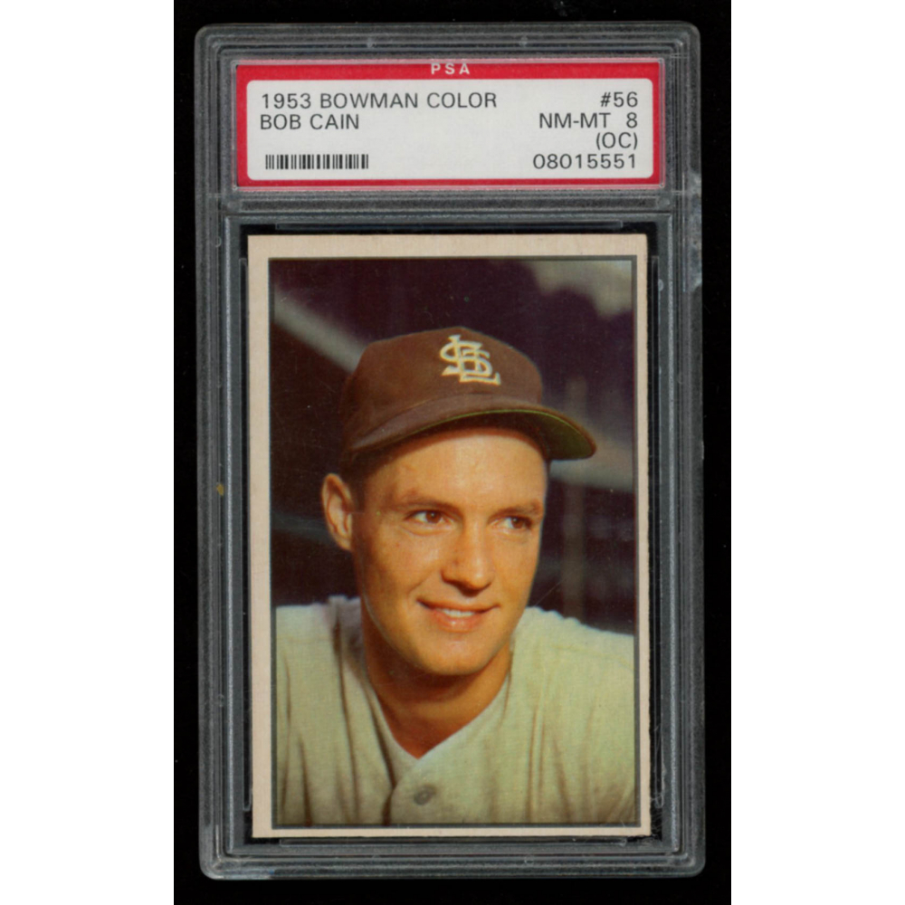 Bob Cain 1953 Bowman Color #56 (PSA 8) (OC) | Pristine Auction