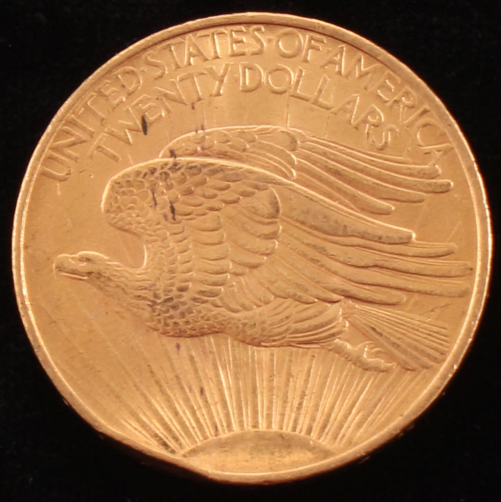 1908 $20 Saint-Gaudens Double Eagle Gold Coin | Pristine Auction