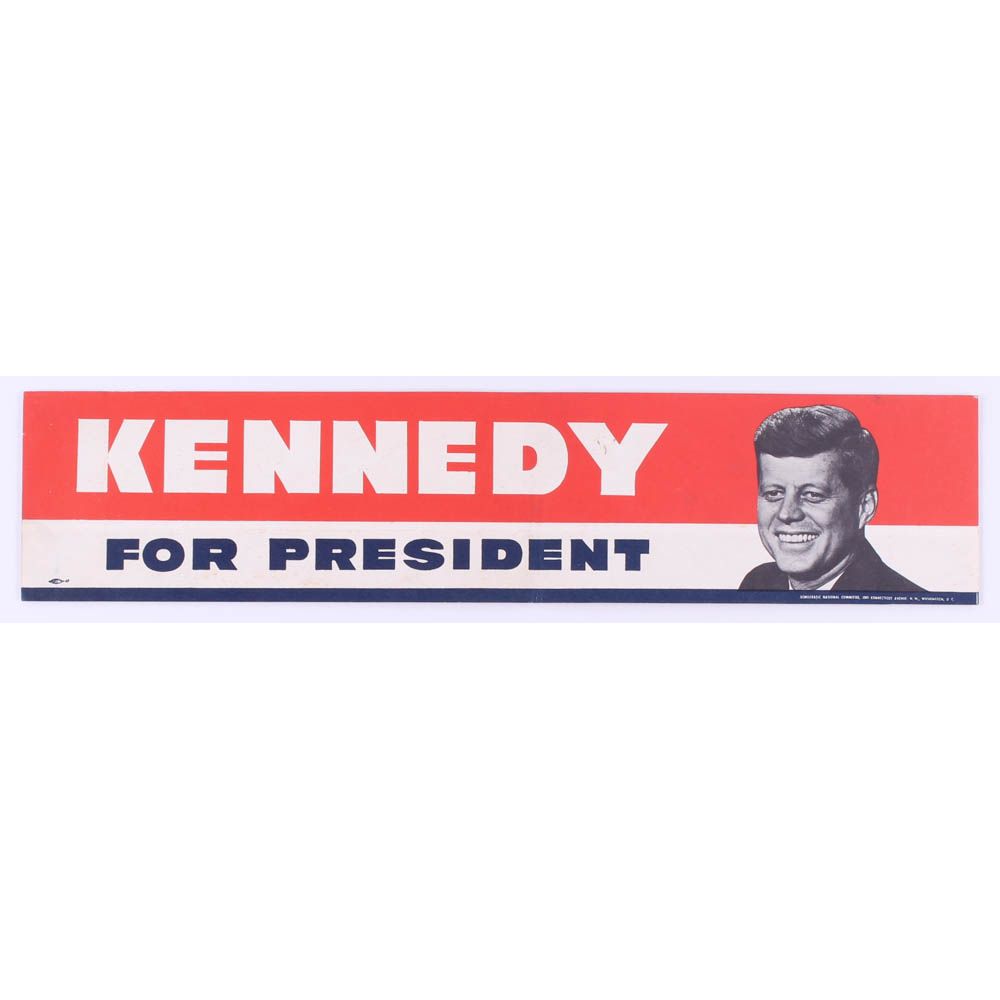John F. Kennedy 1960 Presidential Banner Decal | Pristine Auction
