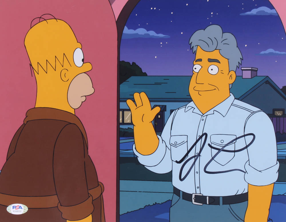 Jay Leno Signed "The Simpsons" 11x14 Photo (JSA COA) | Pristine Auction