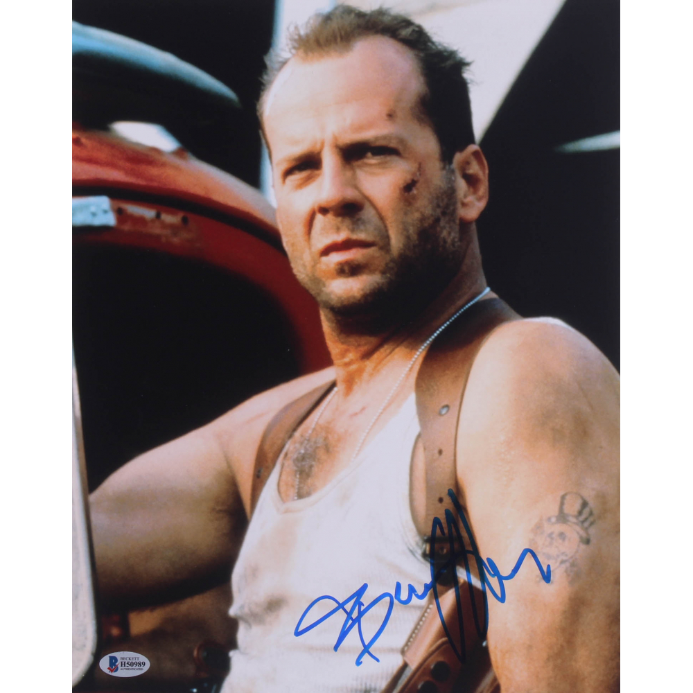 Bruce Willis Signed "Die Hard" 11x14 Photo (Beckett COA) | Pristine Auction